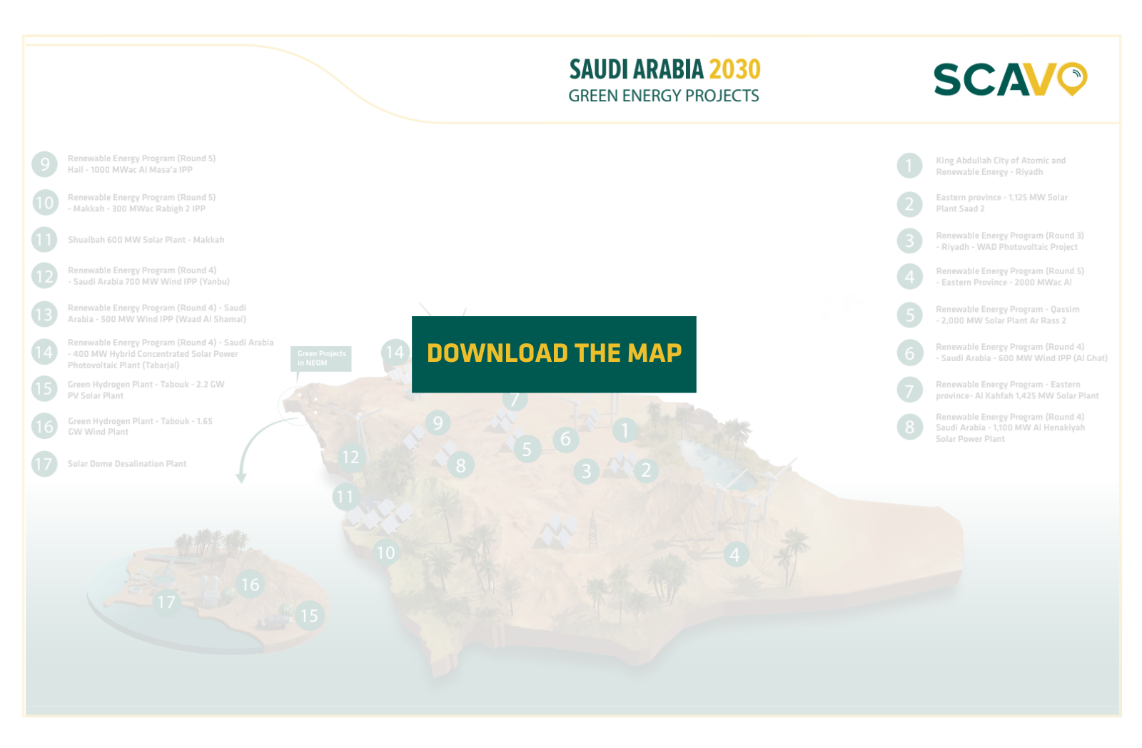 KSA Green Project Map - Green Projects in KSA